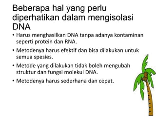 Isolasi DNA dan RNA dari mikroba | PPTX