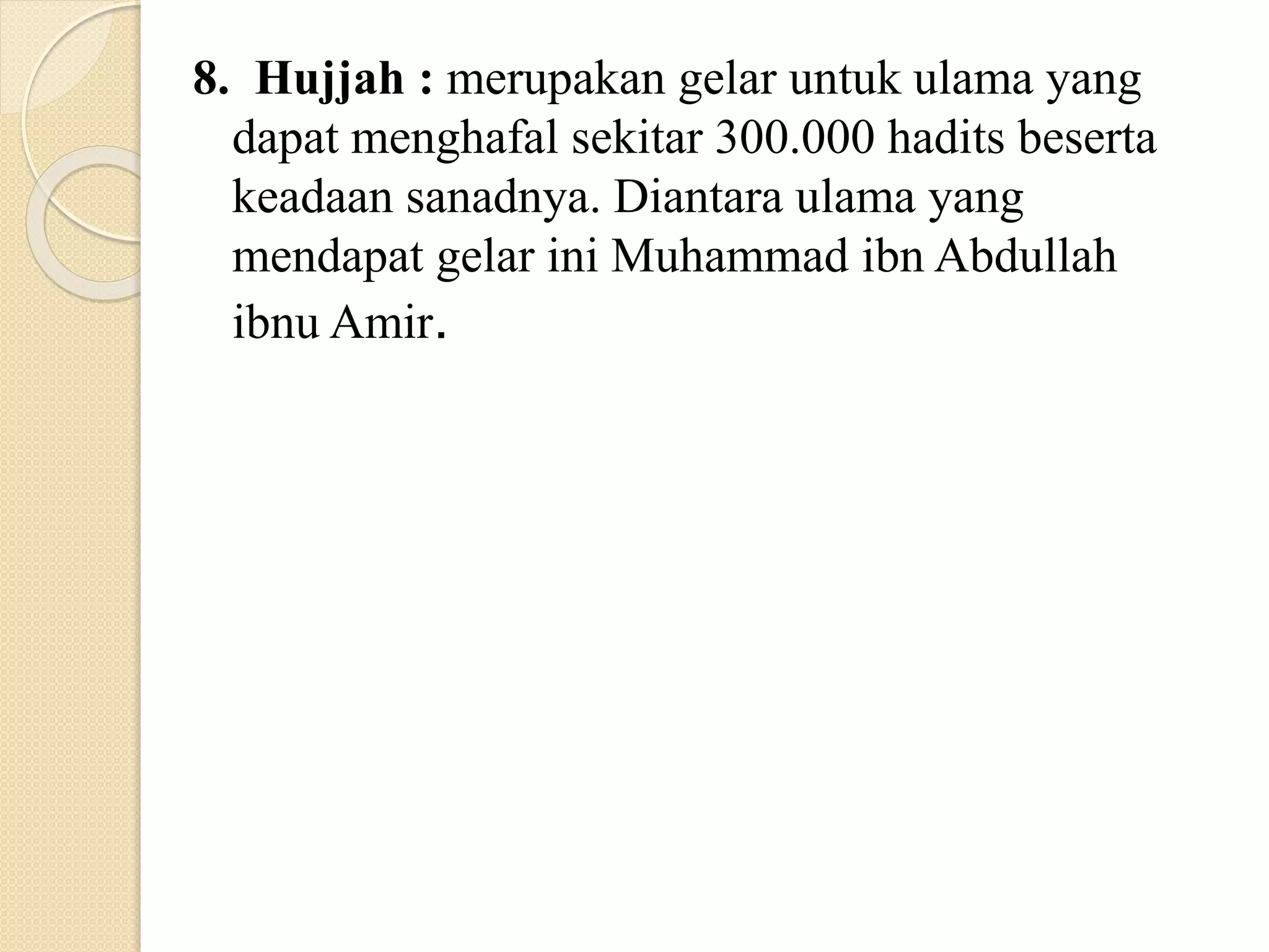 Istilah Ulumul Hadits | PPTX