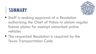 PPT Item # 10 - AHPD Exempt License Plates.pdf