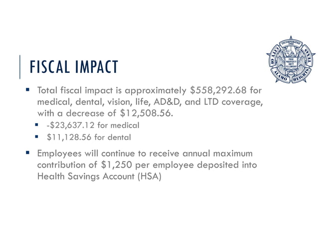 PPT Item # 11 - Insurance Renewal Benefits | PPT