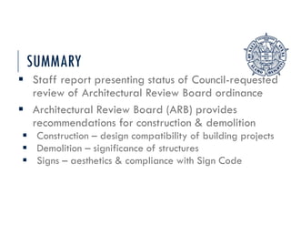 PPT Item # 11 - Update on ARB. | PPT