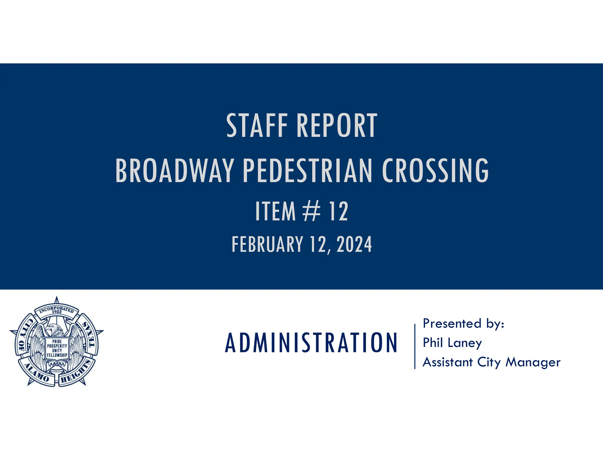 PPT Item # 12 - Midblock Pedestrian Crossing Improvement | PPT