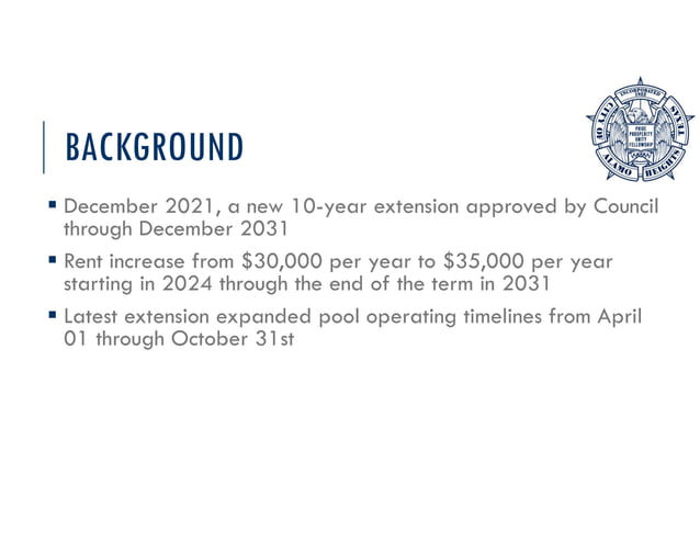 PPT Item # 12 - Swimming Pool Lease Assignment | PPT