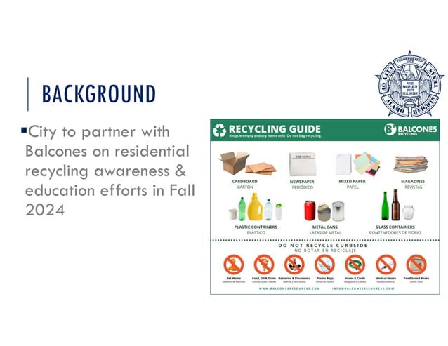 PPT Item # 4 - Balcones Recycling Agreement | PPT