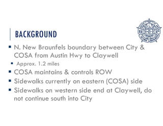 PPT Item # 4 - COSA ILA Sidewalk Improvements | PPT