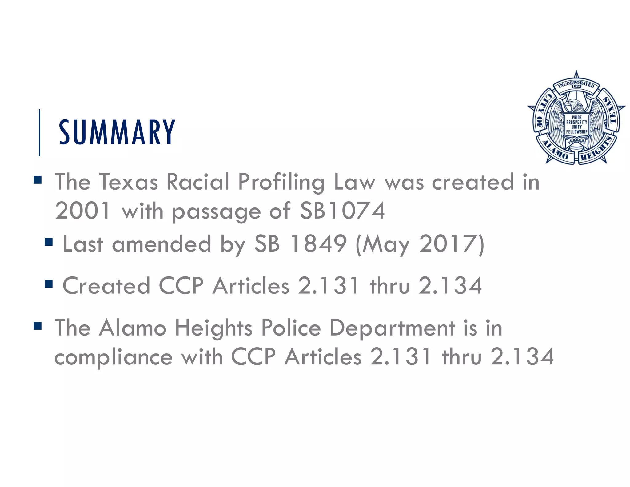 PPT Item # 6 - 2022 Racial Profiling Annual Report | PPT PPT Item # 6 - 2022 Racial Profiling Annual Report | PPT