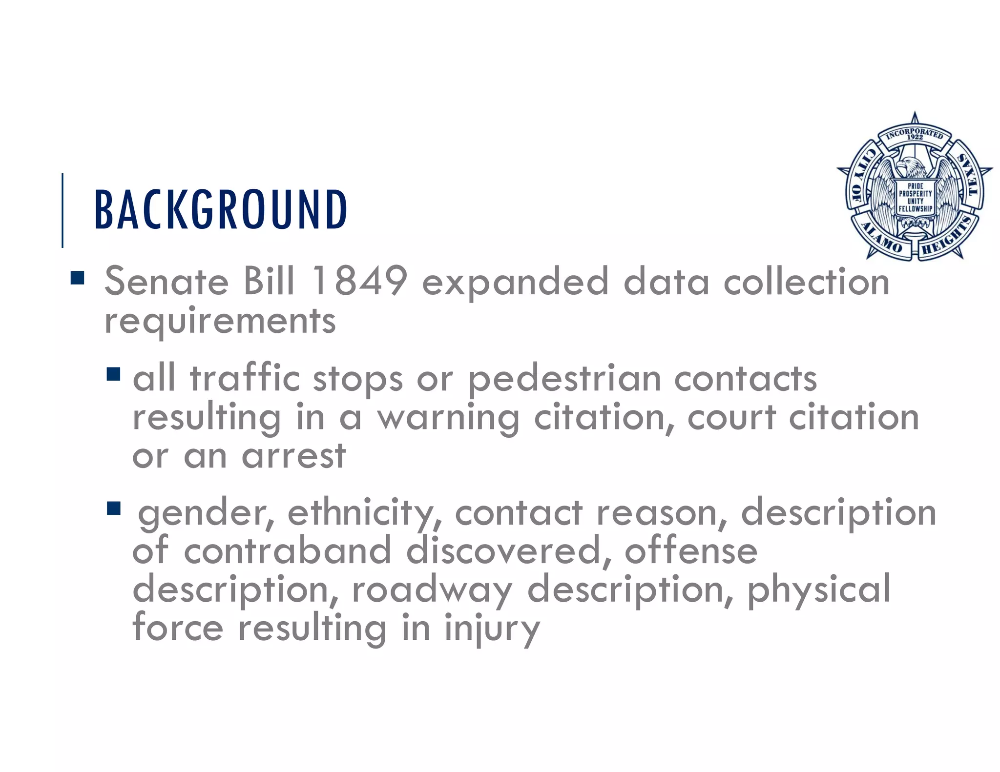 PPT Item # 6 - 2022 Racial Profiling Annual Report | PPT PPT Item # 6 - 2022 Racial Profiling Annual Report | PPT