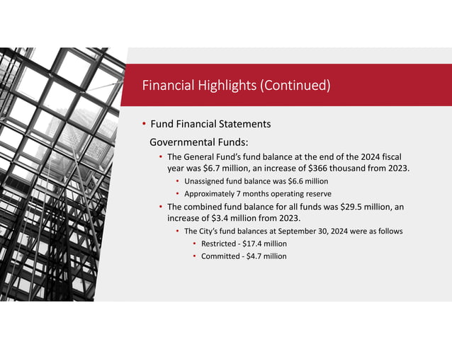 PPT Item # 6 - Annual Compreh. Financial Report (ACFR) Powerpoint | PPT
