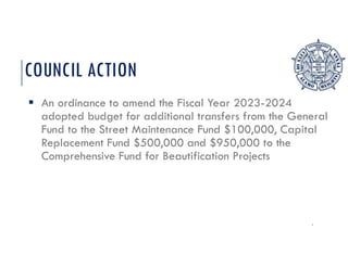 PPT Item # 6 - FY2023.2024 Budget Amendment GF | PDF