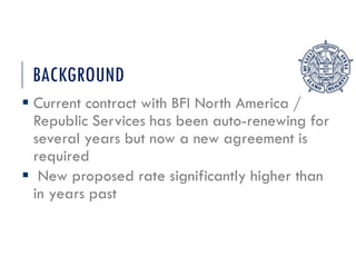 PPT Item # 6 - Solid Waste Disposal Fees | PPT