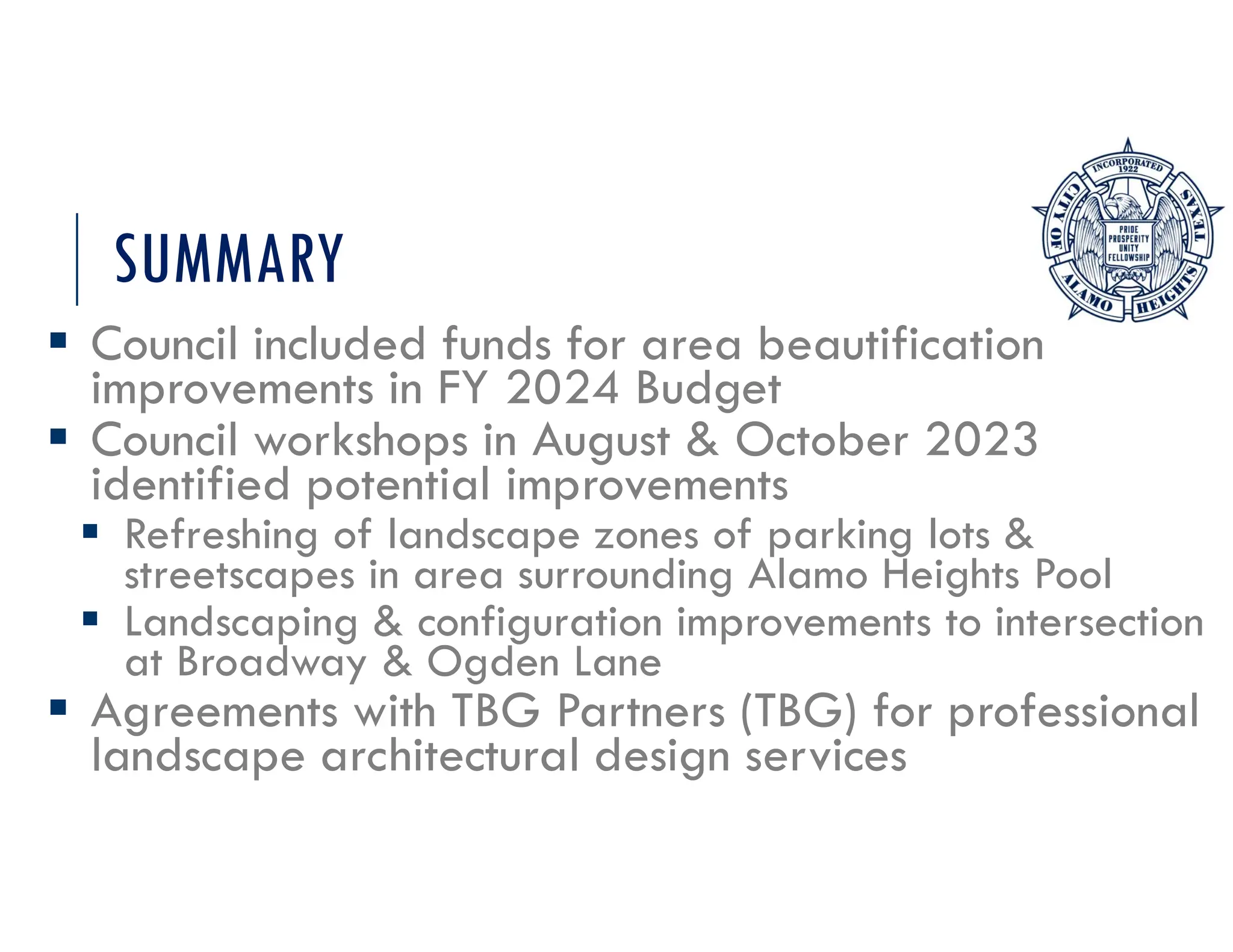 PPT Item # 6 - TBG Partners Landscape Architectural Design Services.pdf