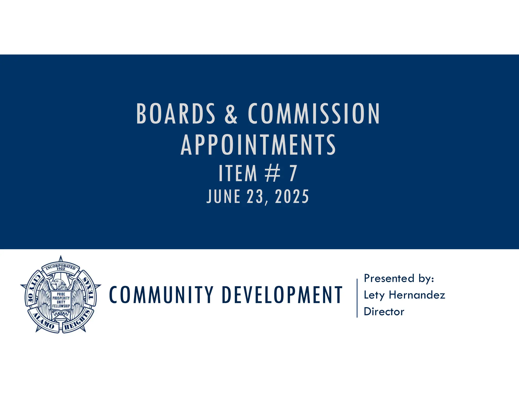 PPT Item # 7 - Boards & Commission Appointments | PDF