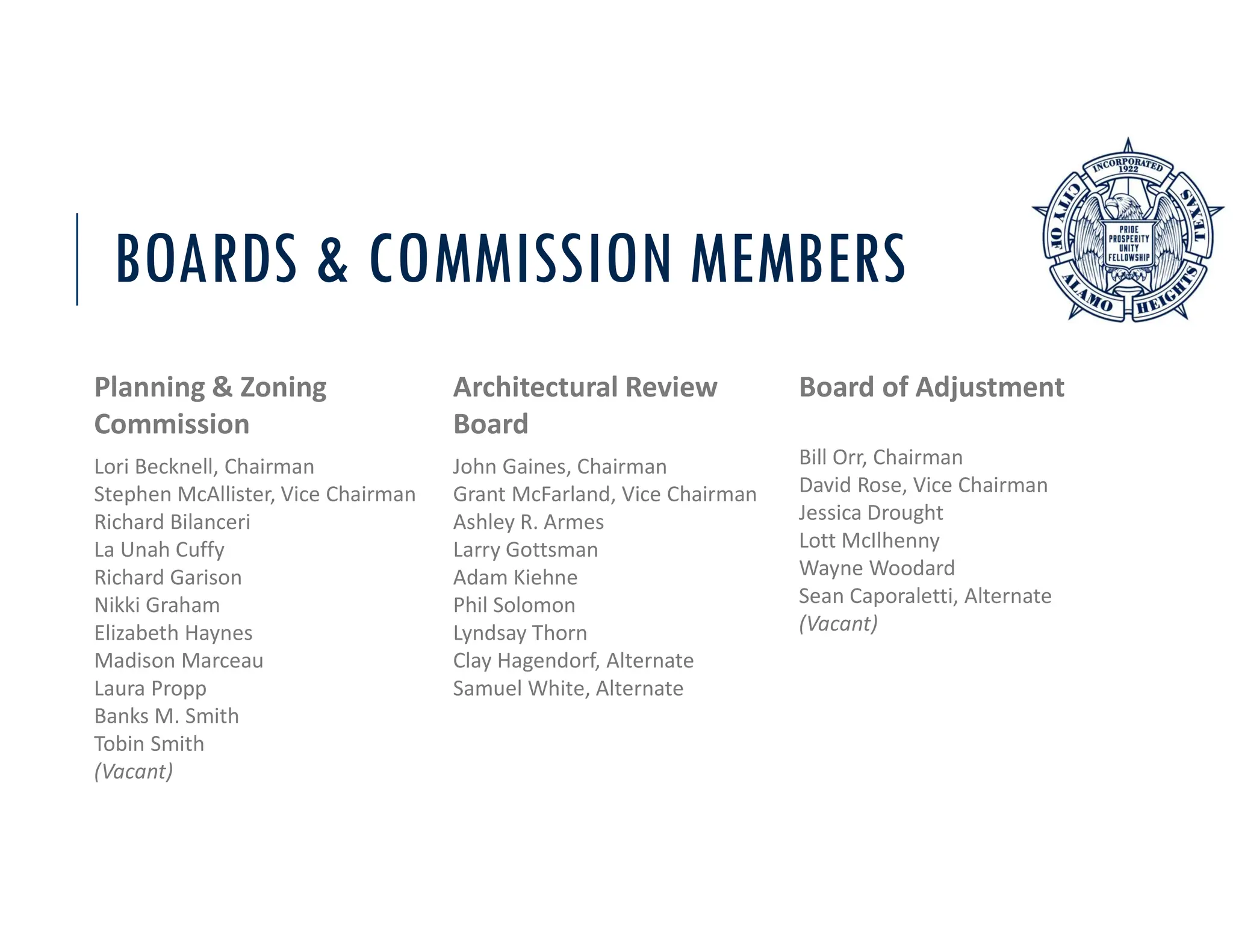 PPT Item # 7 - Boards & Commission Appointments | PDF