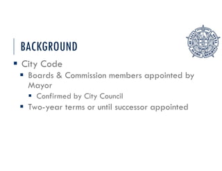 PPT Item # 7 - Boards & Commission Appointments | PDF