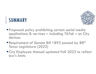 PPT Item # 7 --- Social Media Ban Policy | PDF