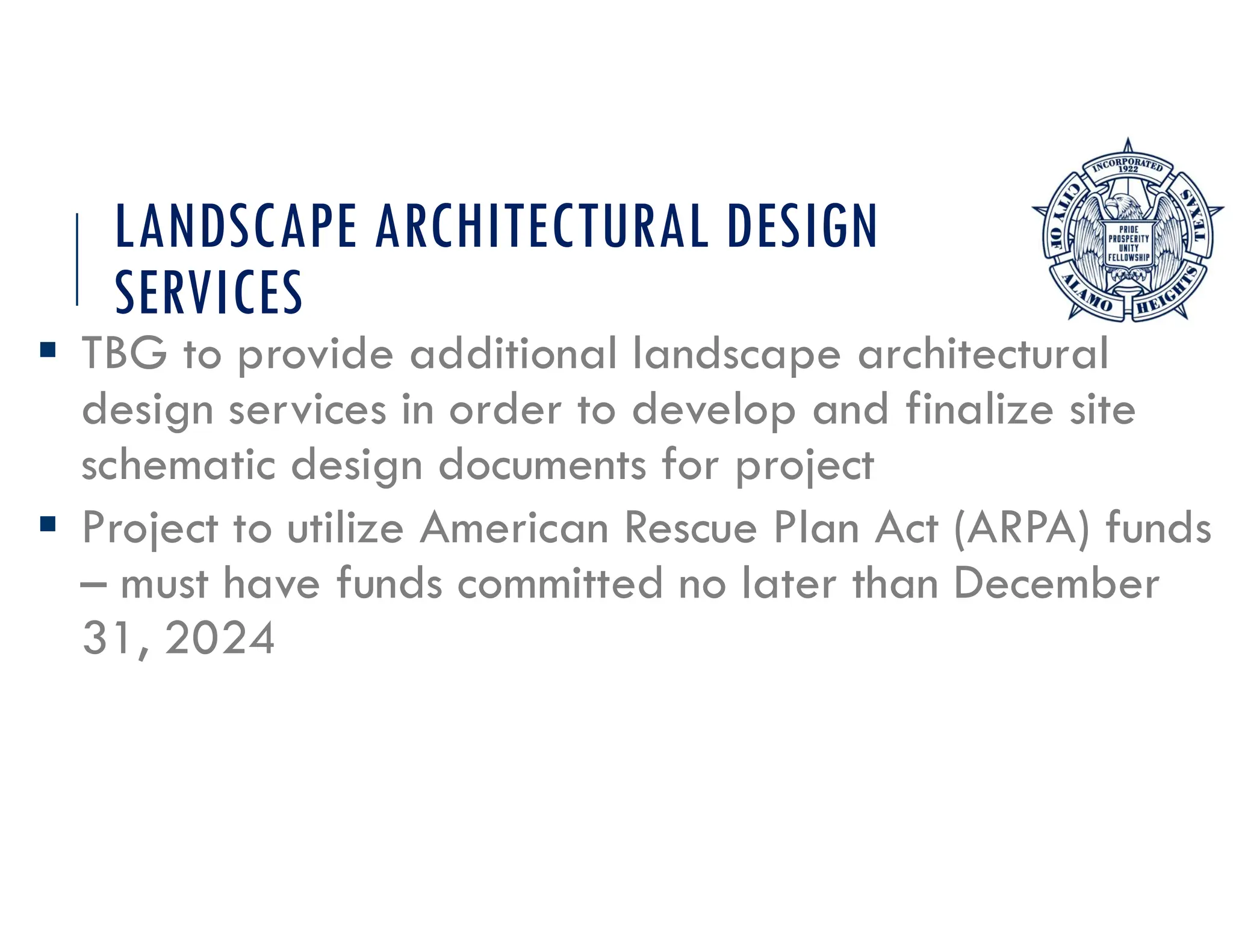 PPT Item # 7 - TBG Beautification Landscape Architectural Design | PDF