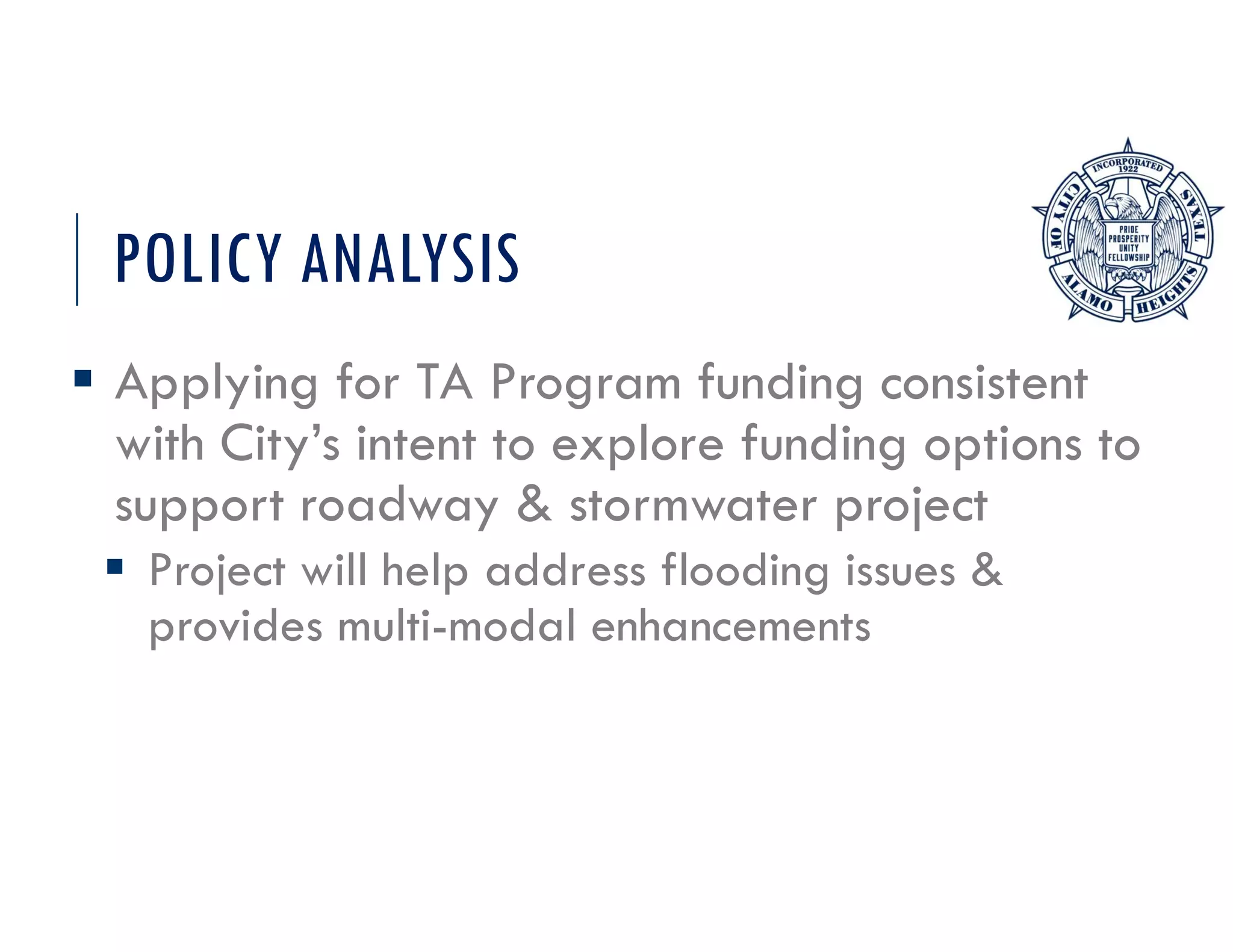 PPT Item # 7 - TxDOT TA Application | PPT