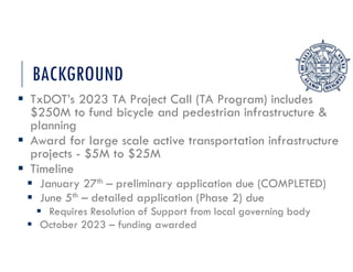 PPT Item # 7 - TxDOT TA Application | PDF