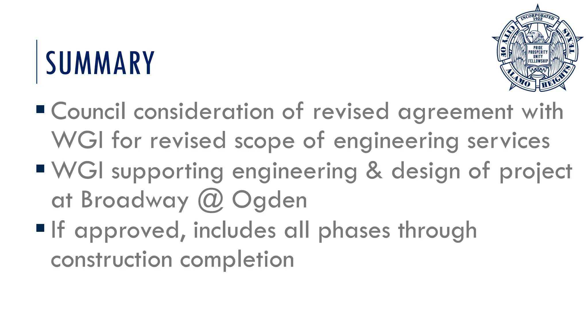 PPT Item # 7 - Updated WGI Agreement Prof. Engineering Srves | PDF