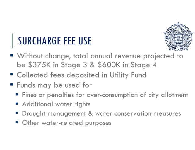 PPT Item # 7 - Water Surcharge Fee Amendment | PPT | Free Download