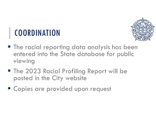 PPT Item # 9 - 2023 Racial Profiling Annual Report | PPT