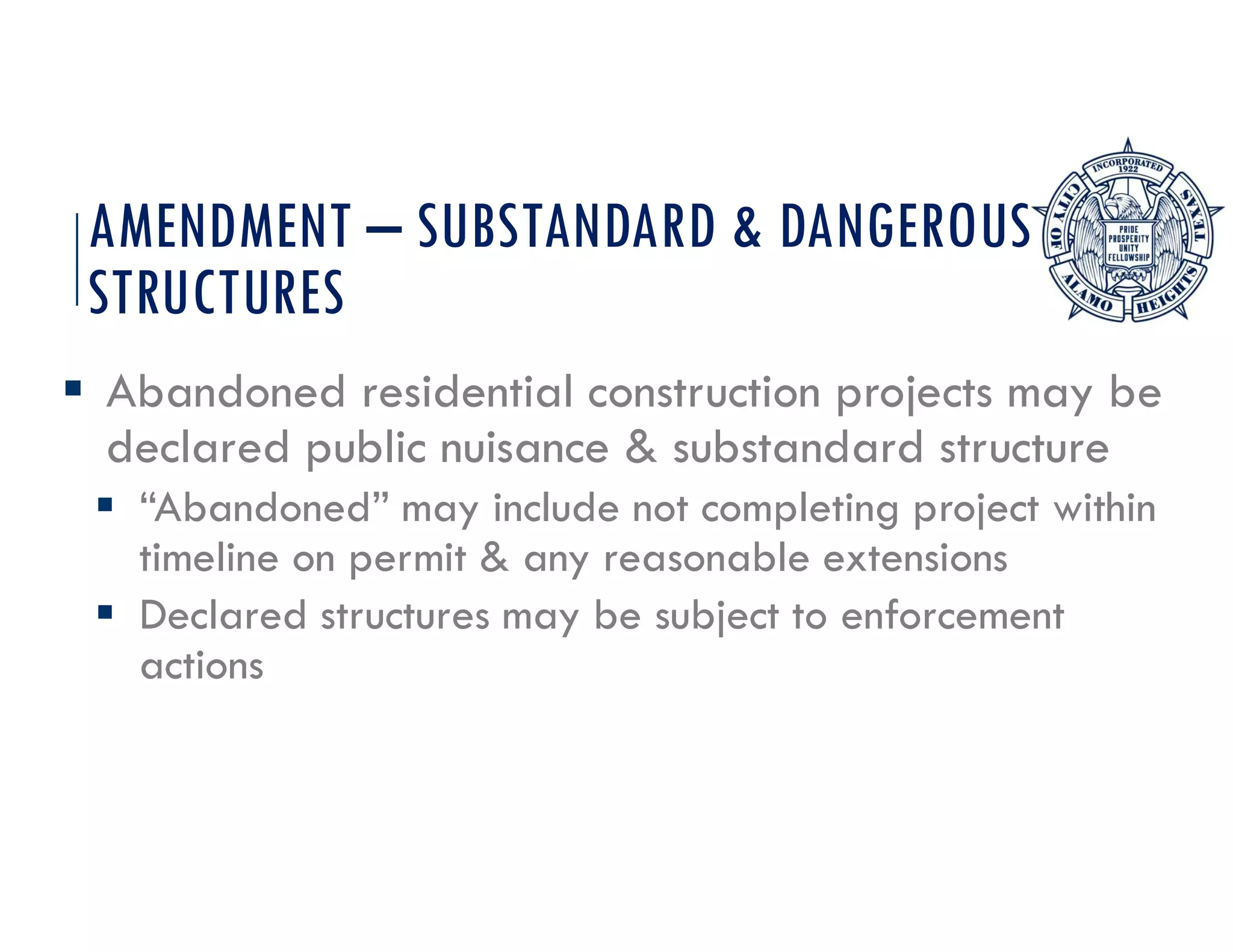 PPT Item #s 5.6 - Dangerous Structures | PPT