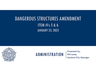 PPT Item #s 5.6 - Dangerous Structures | PDF