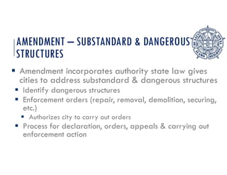PPT Item #s 5.6 - Dangerous Structures | PPT