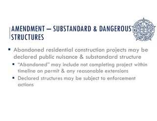 PPT Item #s 5.6 - Dangerous Structures | PPT
