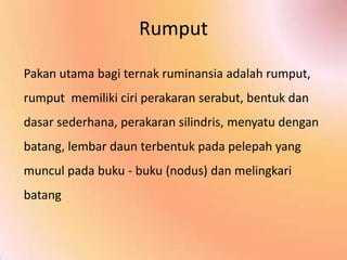Pengenalan Jenis Rumput dan Legum | PPTX