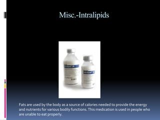 Intravenous fluids and parenteral nutritions slides Dr sarfaraz | PPTX