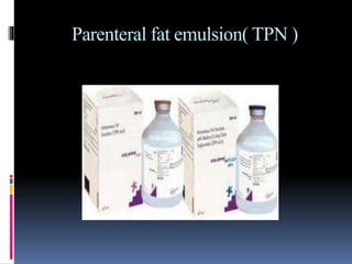 Intravenous fluids and parenteral nutritions slides Dr sarfaraz | PPTX