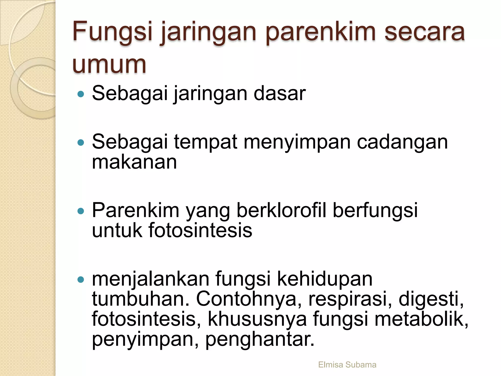 Ppt jaringan parenkim copy | PPTX
