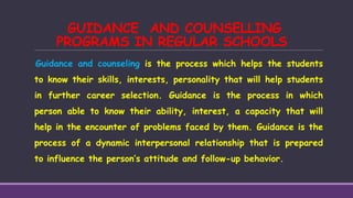 SCHOOL COUNSELLING | PPTX | Professional School | Postgraduate Education