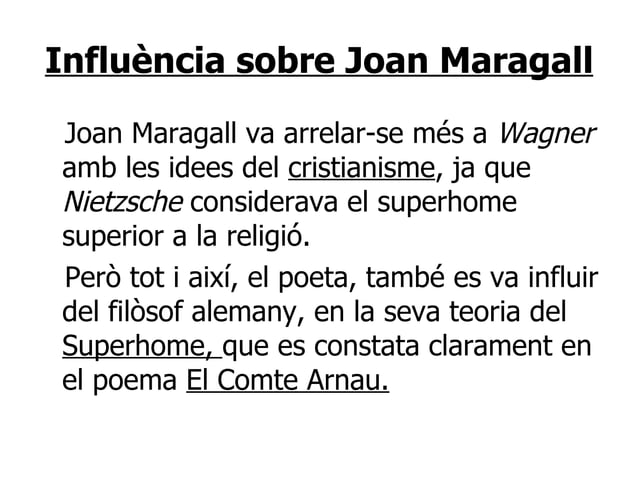 El pensament de Joan Maragall | PPT