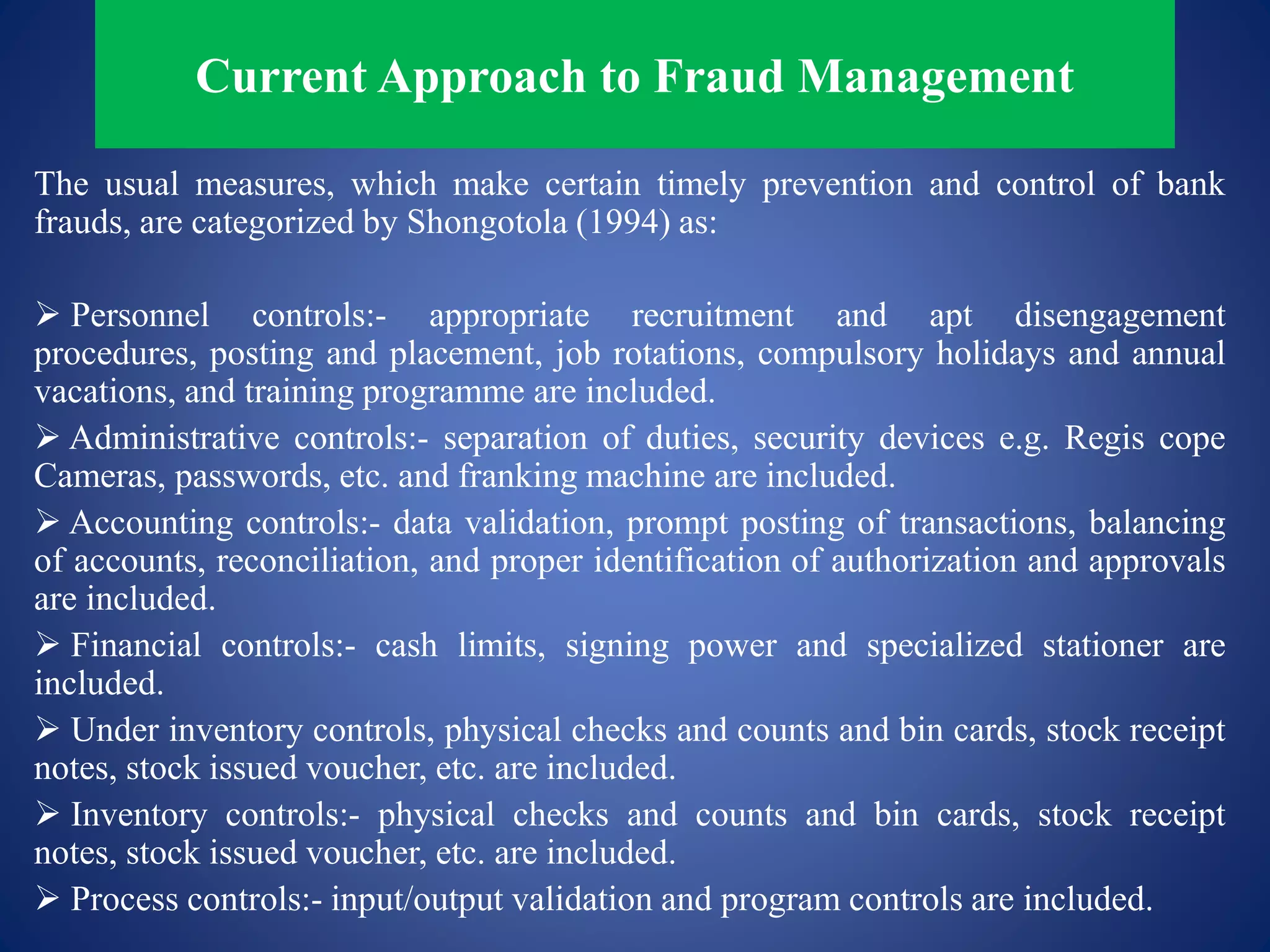 Causes, Effects and Management of Fraud: A Study with reference to ...