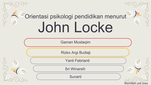 Psikologi Pendidikan Menurut John Locke | PPT