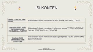 Psikologi Pendidikan Menurut John Locke | PPTX