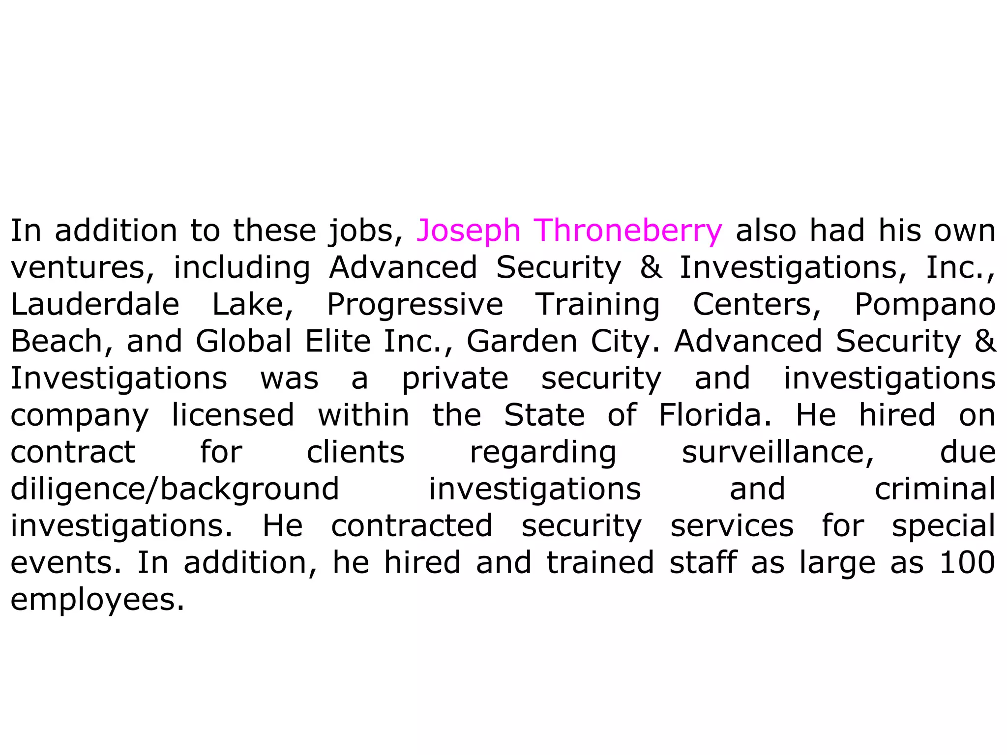 Ppt joseph throneberry | PPT