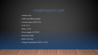 Microcontroller and GSM based power measurement and monitoring system ...