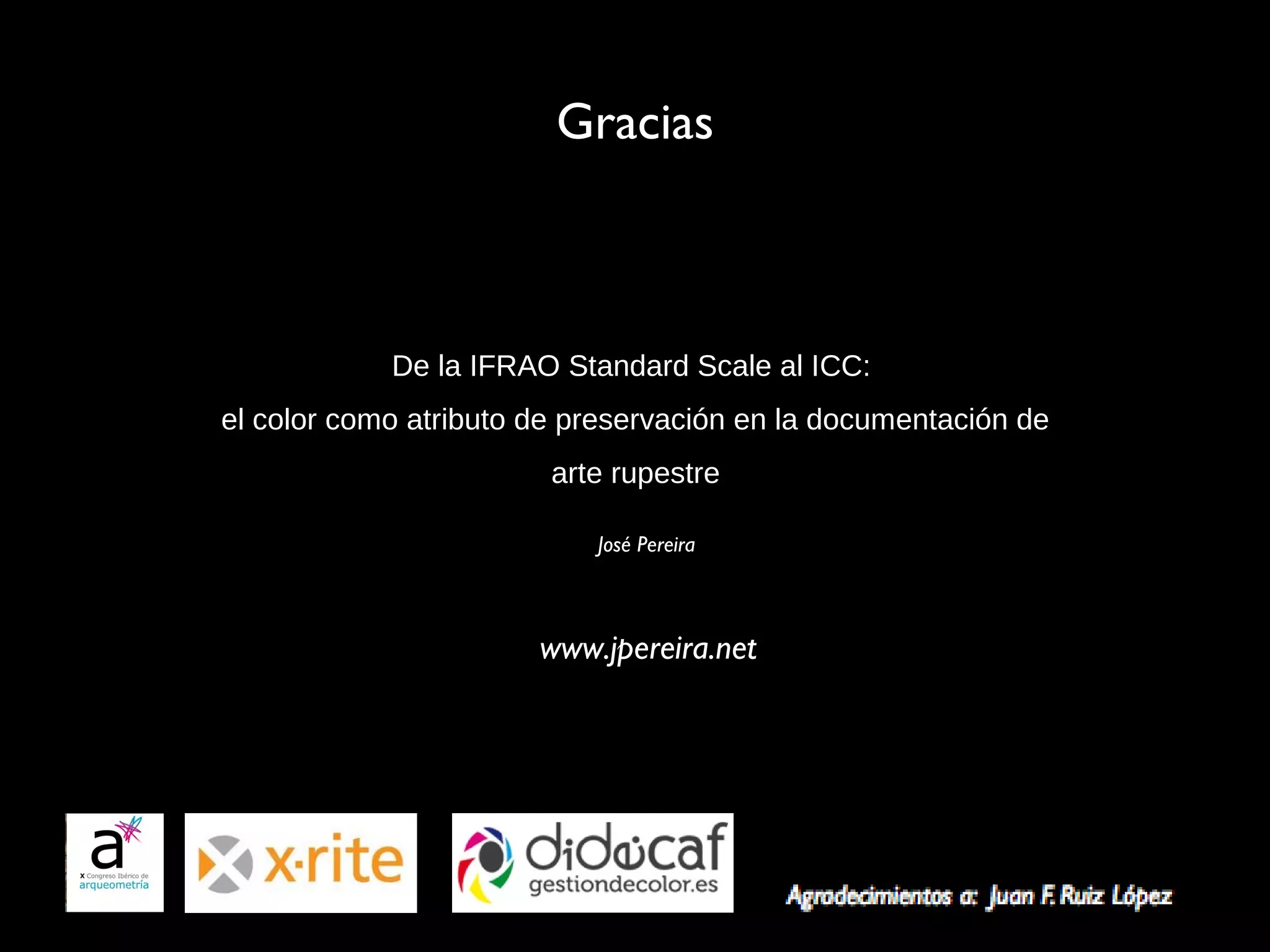 De la IFRAO Standard Scale al ICC: el color como atributo de ...