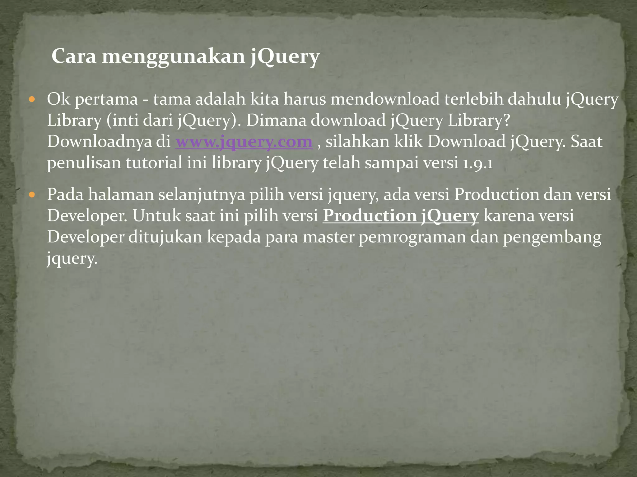 Ppt jquery | PPTX