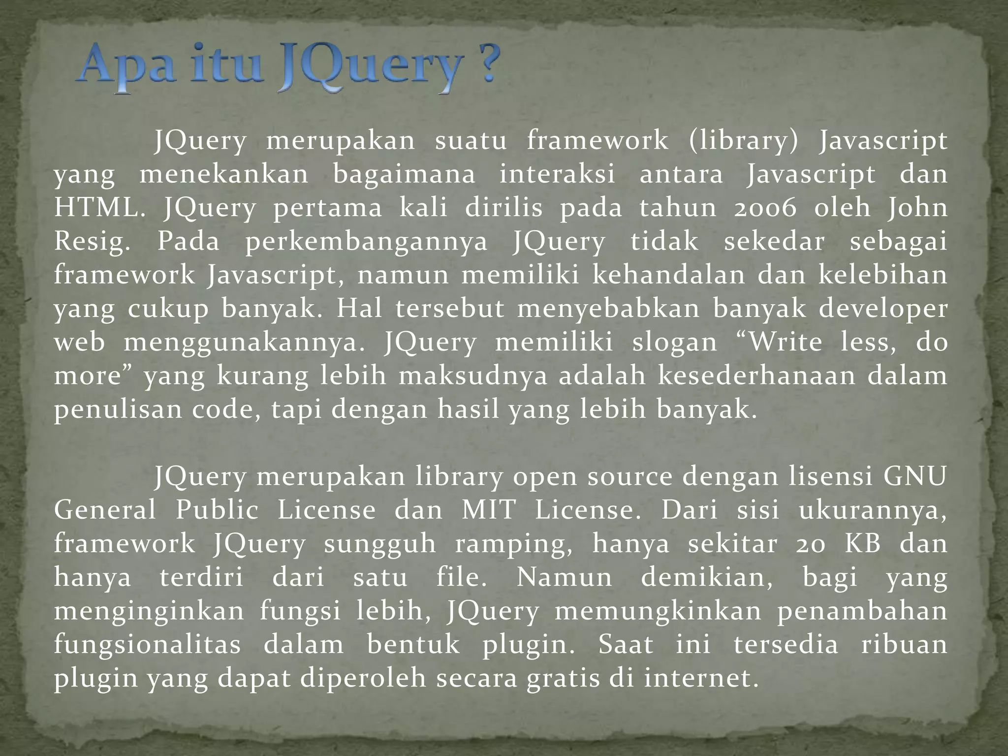 Ppt jquery | PPTX