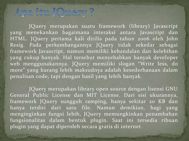 Ppt jquery | PPTX