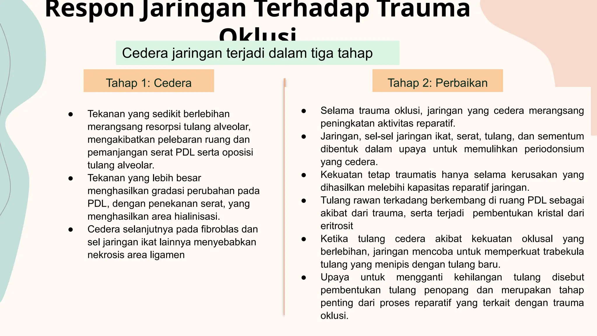 trauma oklusi: teganga yang berlebuh dari struktur pendukug gigi | PPTX
