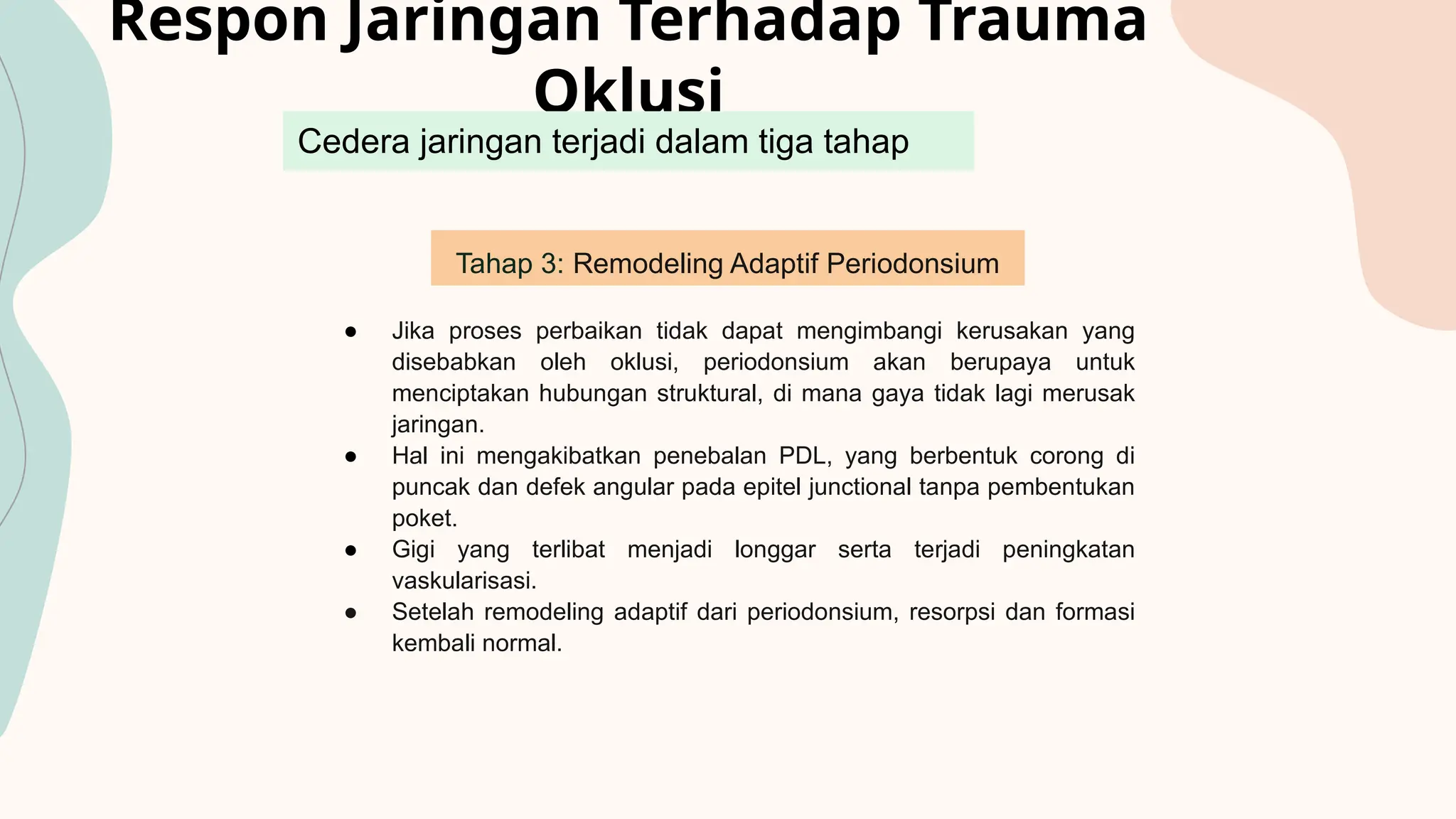 trauma oklusi: teganga yang berlebuh dari struktur pendukug gigi | PPTX