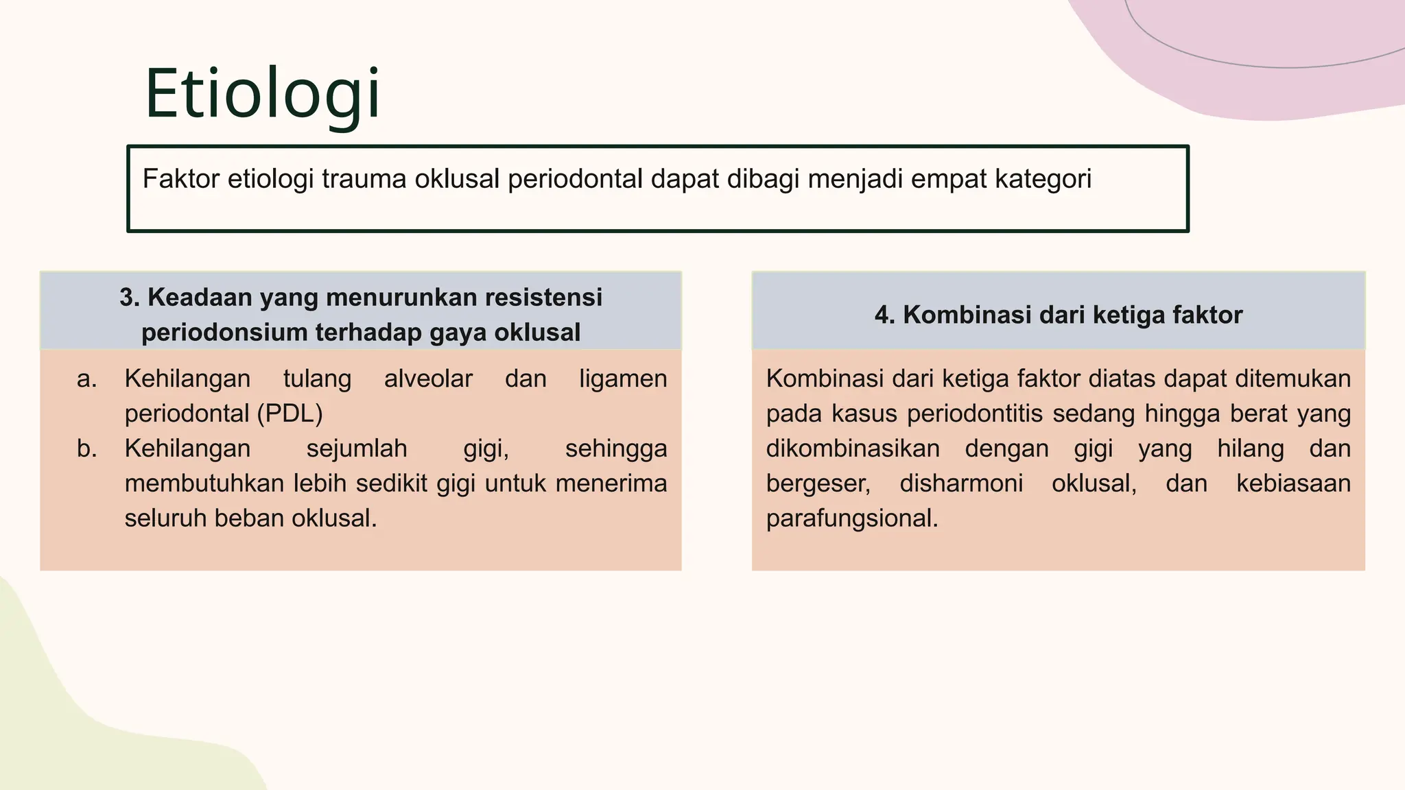 trauma oklusi: teganga yang berlebuh dari struktur pendukug gigi | PPTX