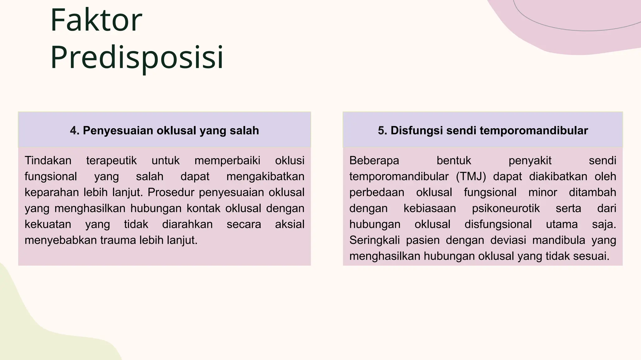 trauma oklusi: teganga yang berlebuh dari struktur pendukug gigi | PPTX