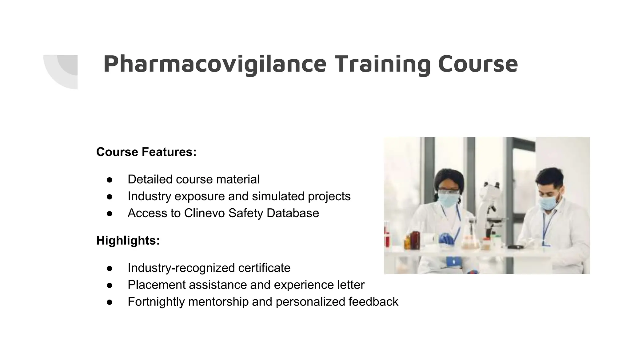 Pharmacovigilance training and career support | PPTX