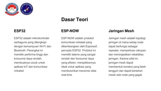 PPT Jurnal NCW - Penerapan Komunikasi ESP-NOW dengan Topologi Jaringan Mesh dalam Konsep Network ...